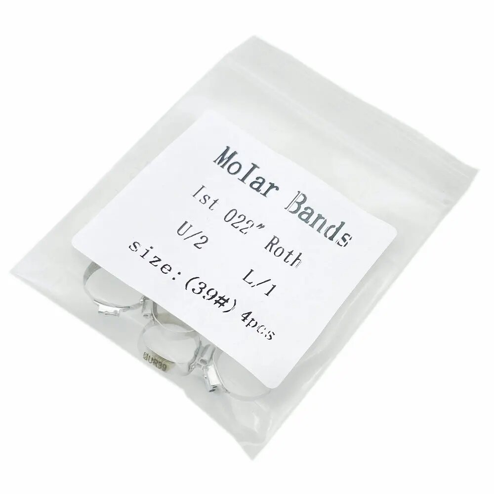 Металлические молярные полосы Xceldent 0.022" Roth U2-L1-No.39, 4 шт