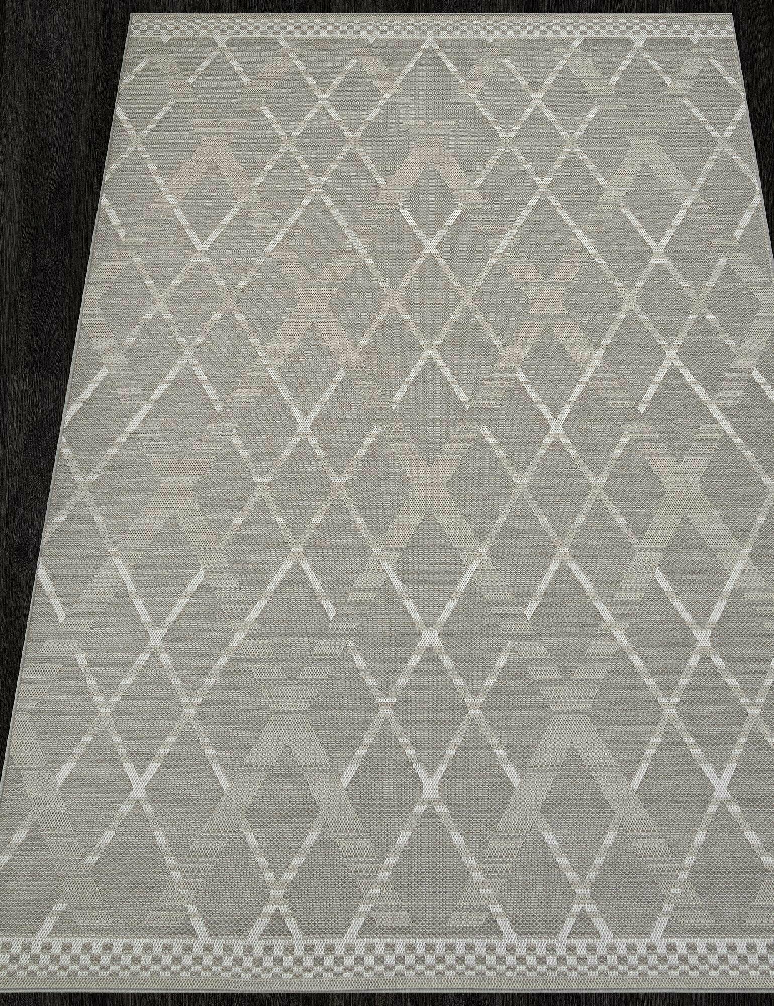 Ковер циновка на пол на кухню в гостиную 200х290 см бежевый современный безворсовой 338366 KoverVDom