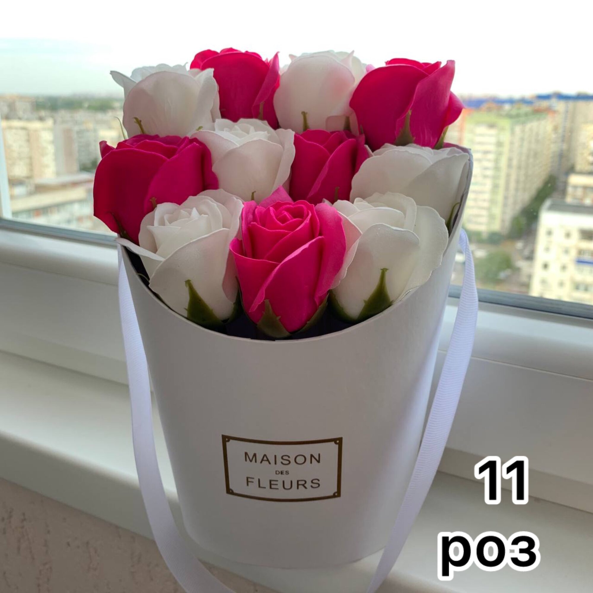 Букет из мыльных роз подарок на день рождения, маме, бабушке, сестре , девушке, коллеге, на выпускной, на Пасху