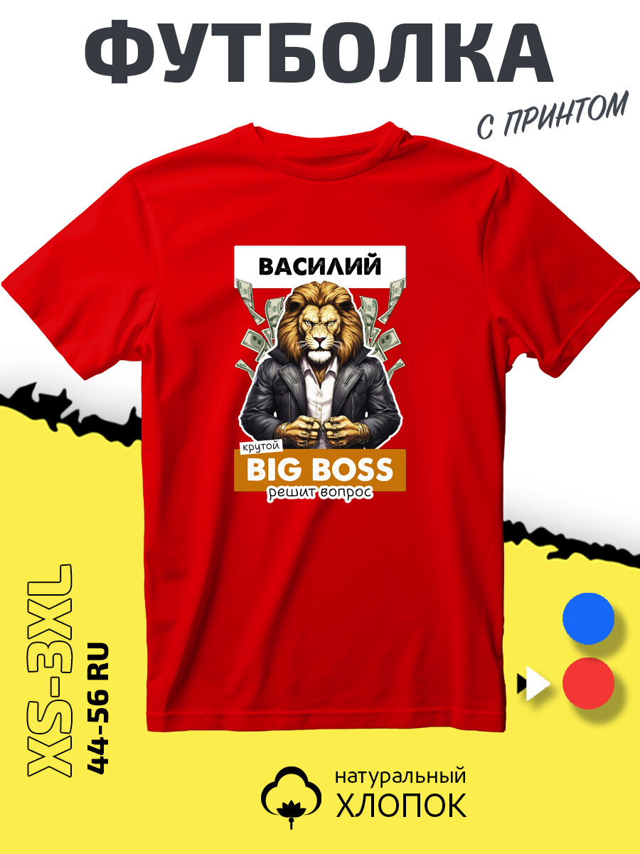 Футболка имя Василий Вася