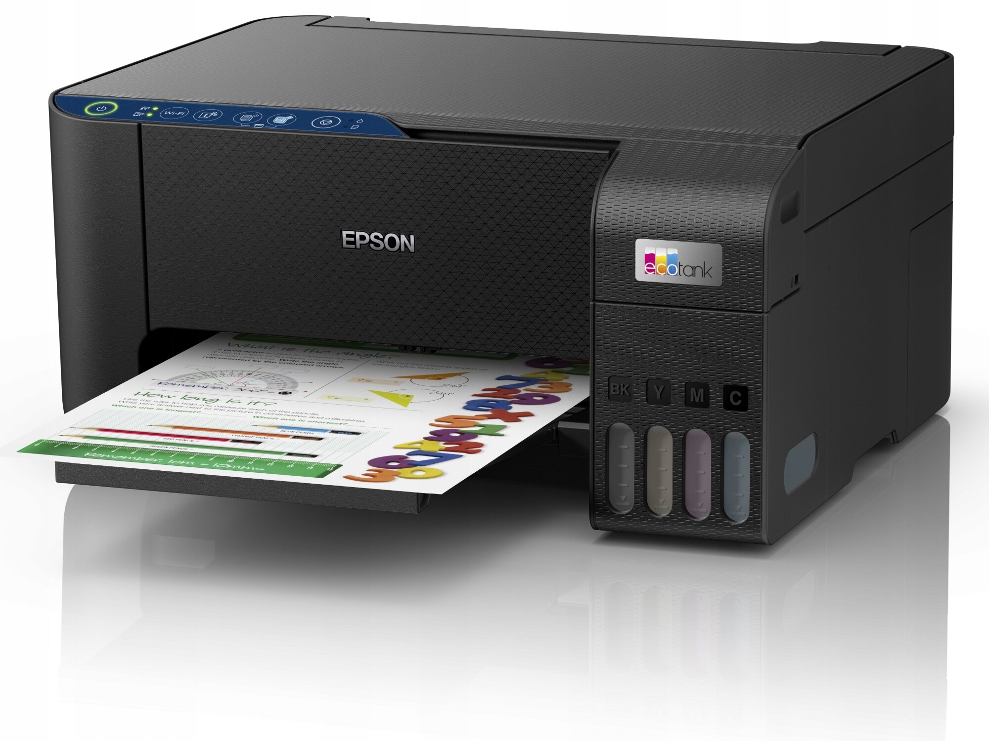 МФУ Epson L3251, WiFi, чёрный, струйный, цветной сканер А4