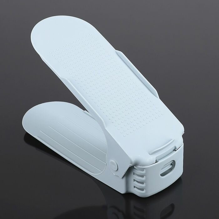 Подставка для хранения обуви КНР регулируемая, 26х10х6 см, цвет голубой