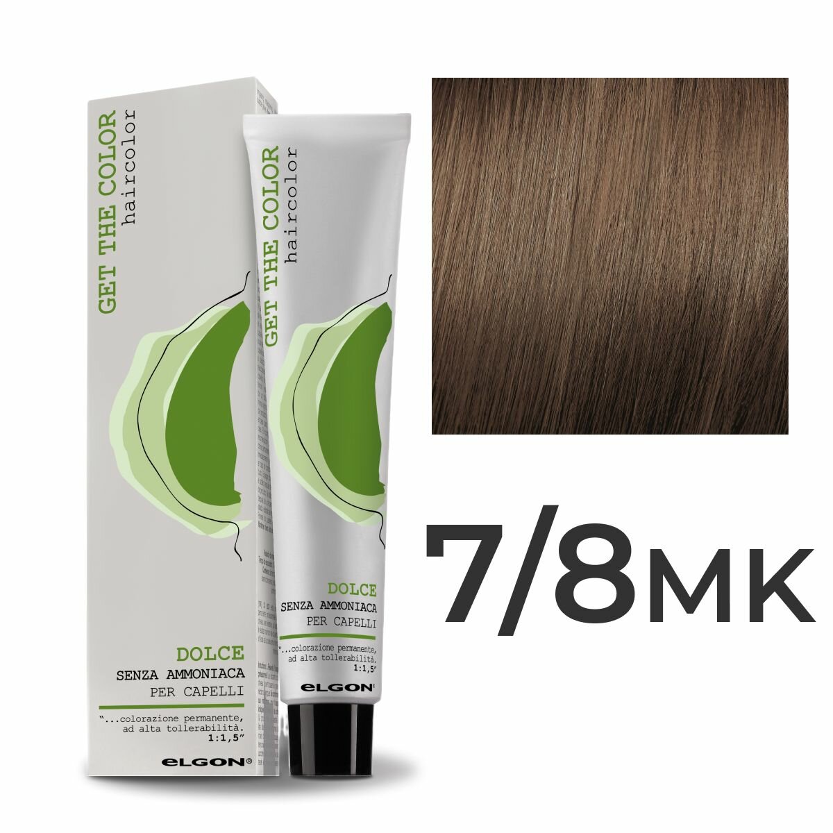 Крем - краска для волос профессиональная Elgon Get the Color Dolce 7/8MK Русый Шоколадный мокка 100 мл