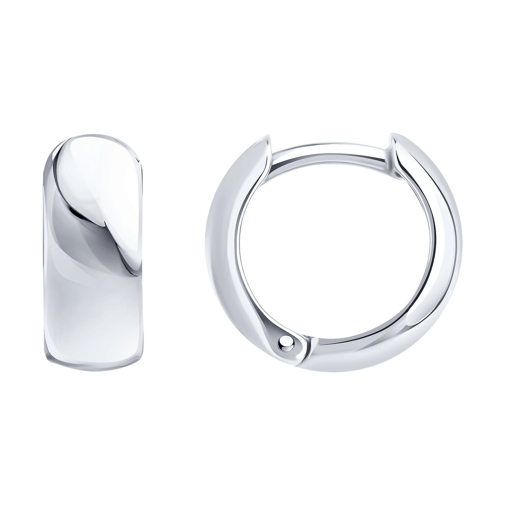 Серьги, серебро, 925 проба, родирование