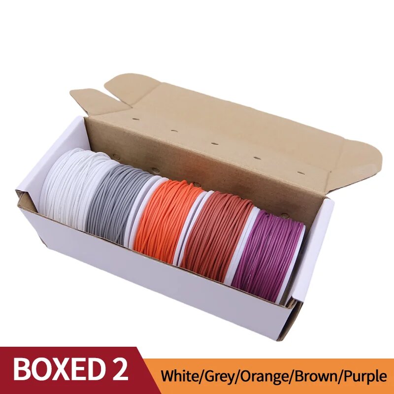 Силиконовые провода 5 цветов 20/22/24/26/28/30AWG 22AWG x10m x5 rolls, Boxed 2