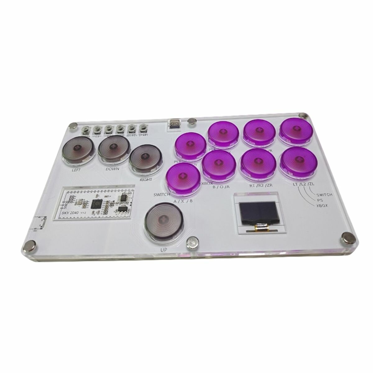 O094M Аркадный джойстик Hitbox Street Fighter Controller для ПК/PS4, фиолетовый