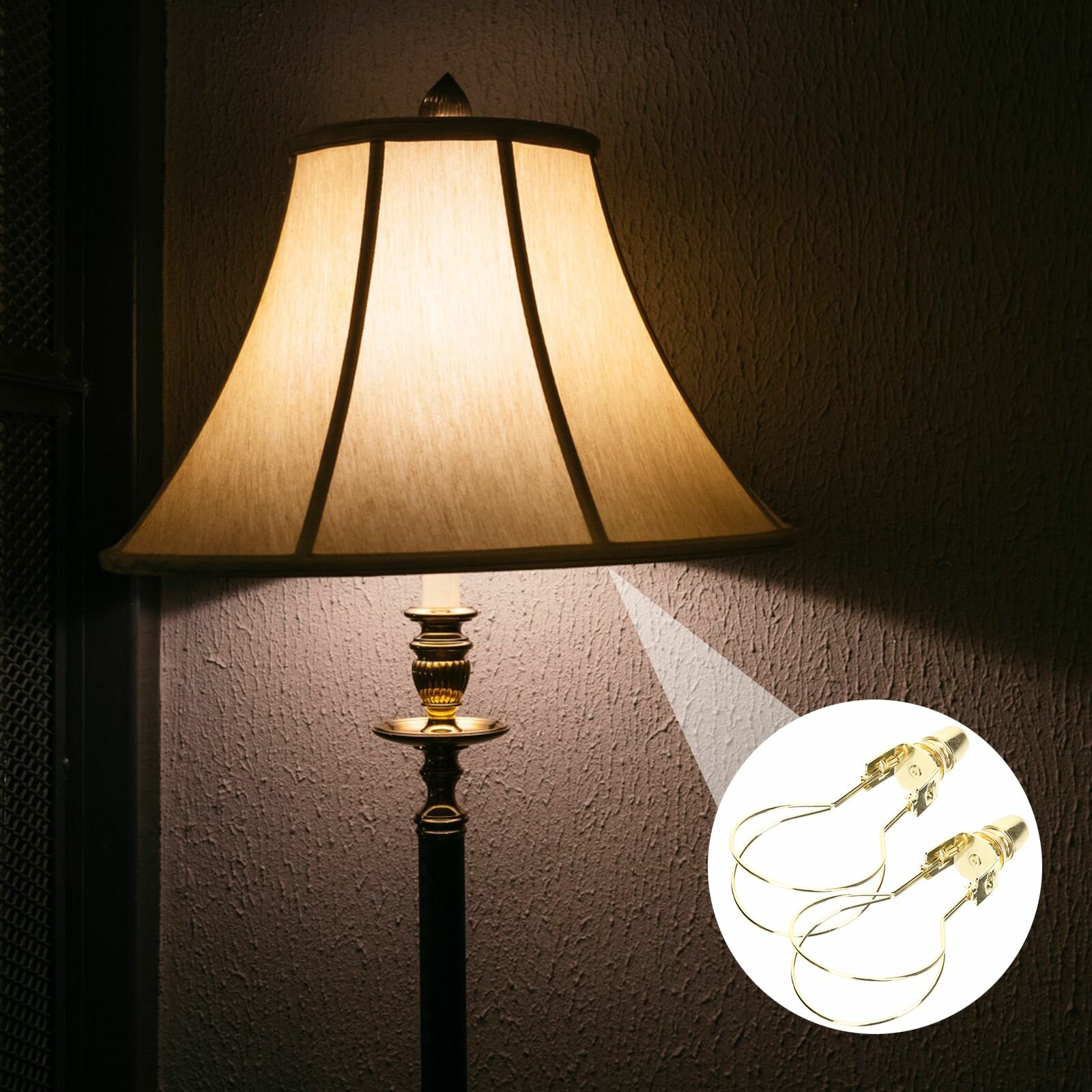 Держатель Для Лампы На Прищепке Прочный Металл 12 5x5 5cm 2шт