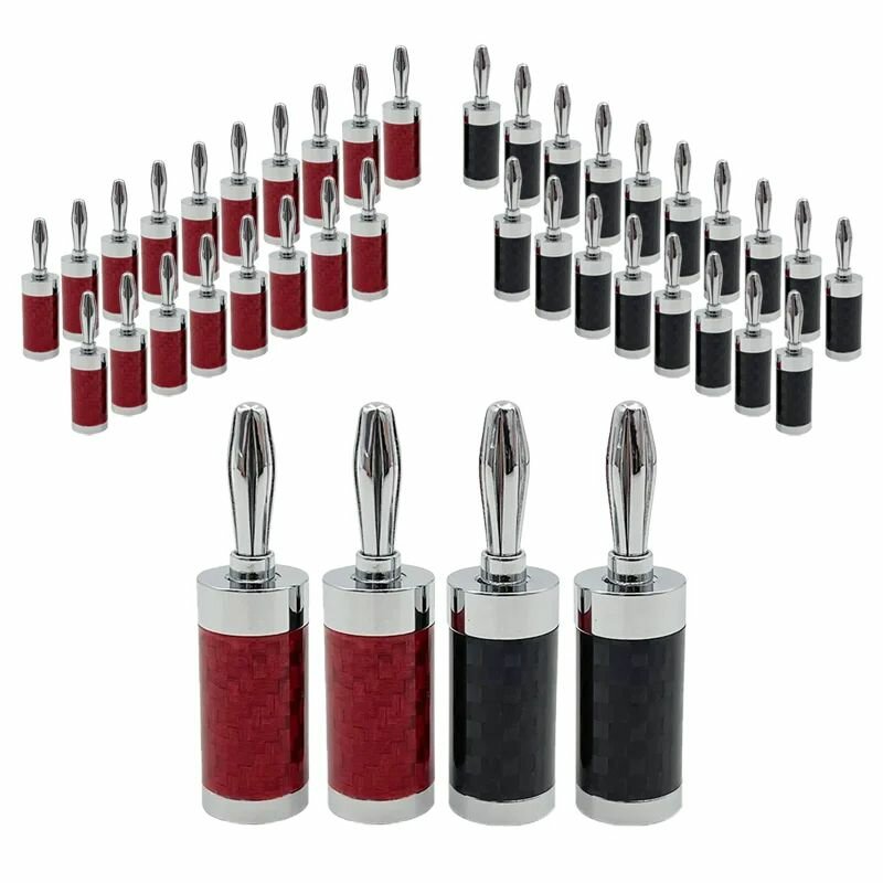 8 шт. 4 мм новый HIFI родиевый углеродный волокнистый акустический кабель банановый штекерный разъем аудиоразъем