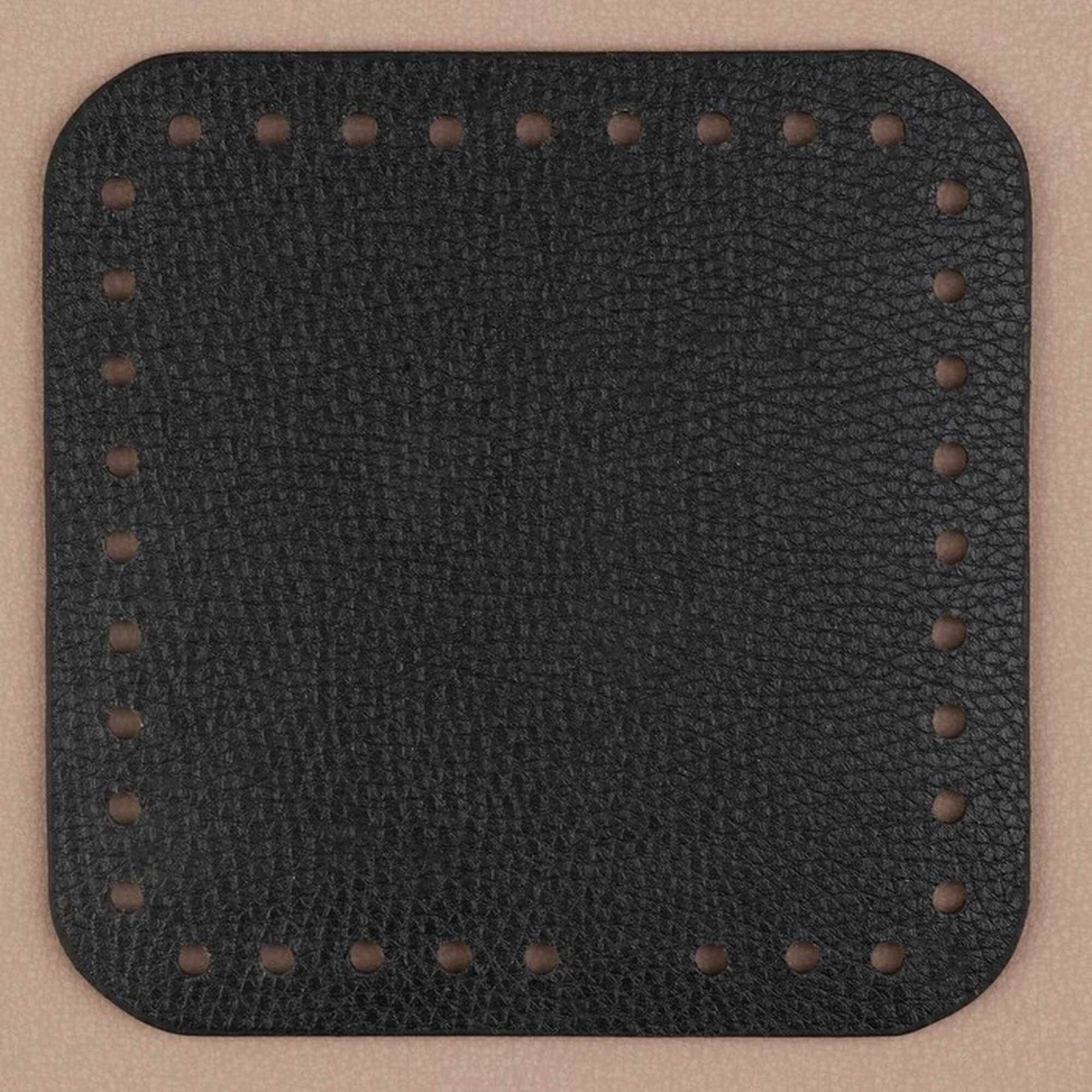 Донце для сумки Арт Узор, квадратное, искусственная кожа, чёрное, 15×15 см