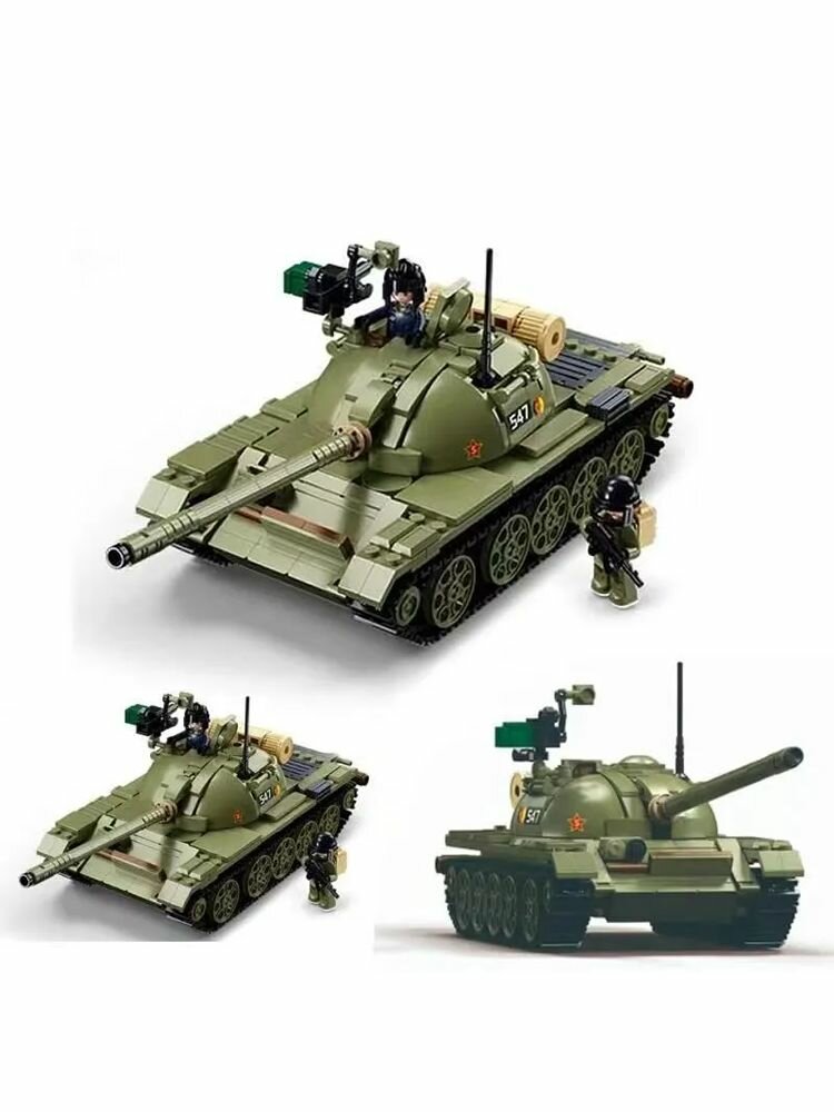Конструктор Sluban серия "Армия" , Три в одном, T-54C(604 листов)