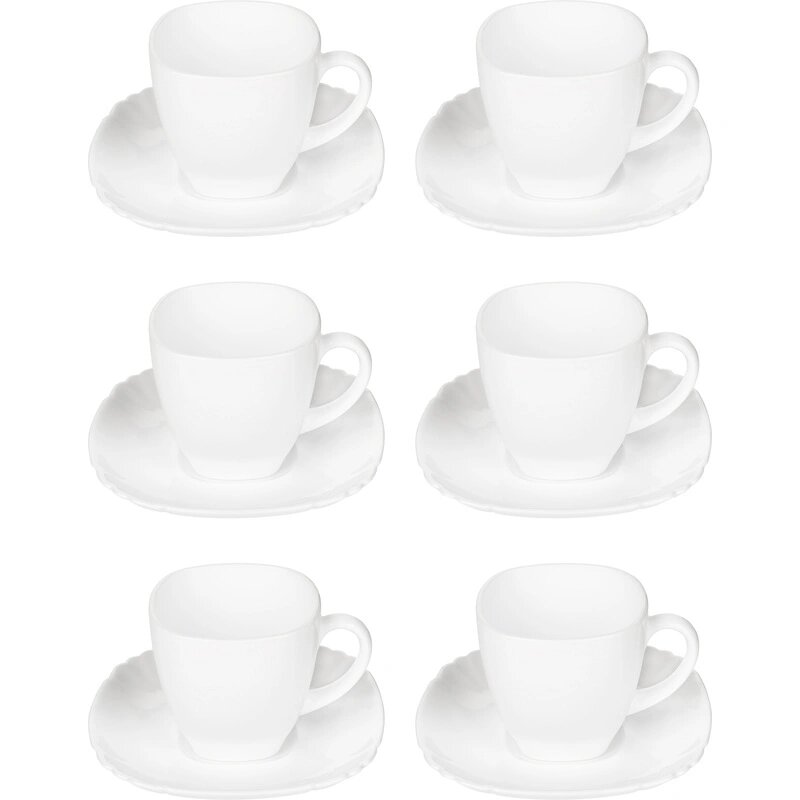 Набор чайный бэйсик белый 12пр 220мл