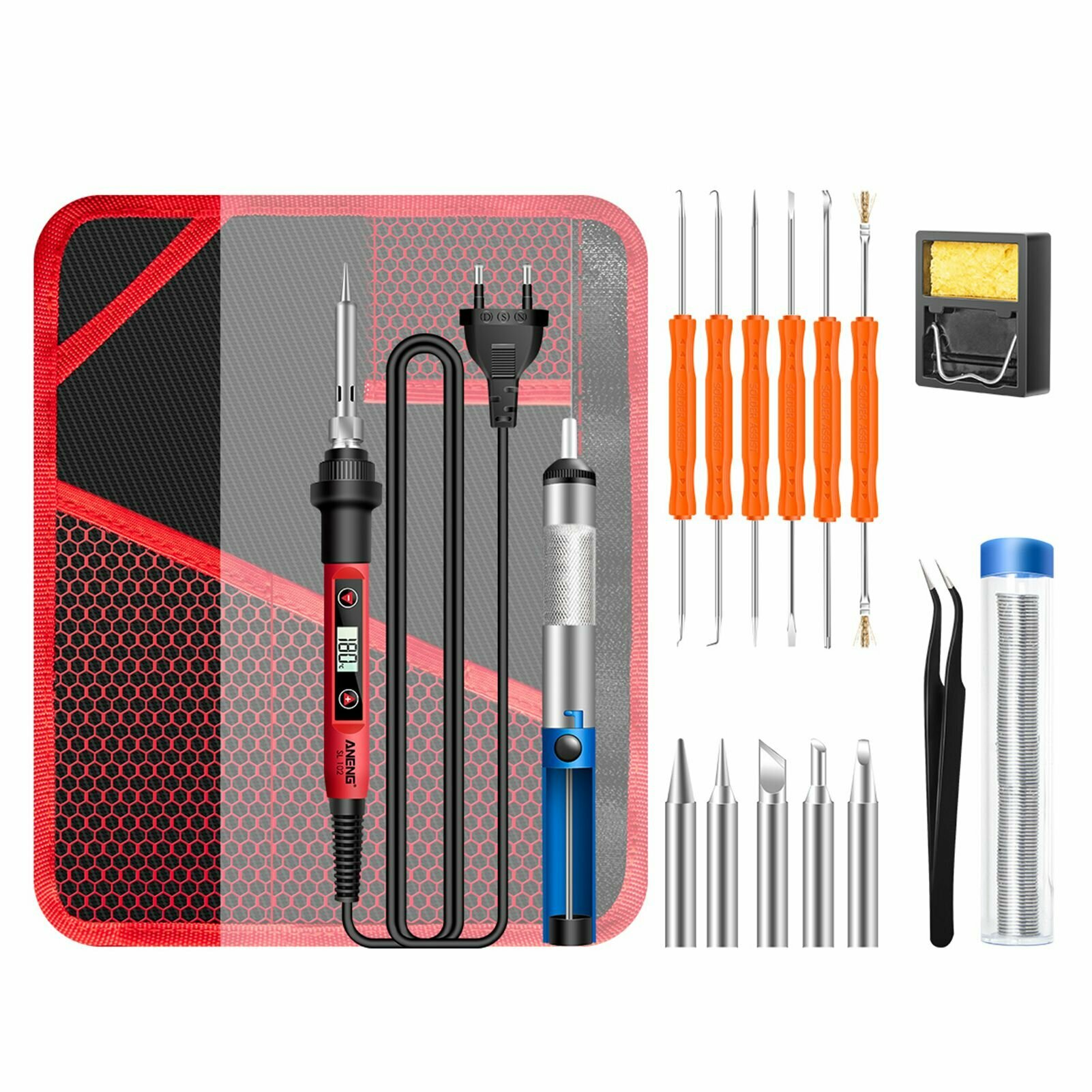 ANENG Набор из 17 Мини-электрические паяльники с цифровым