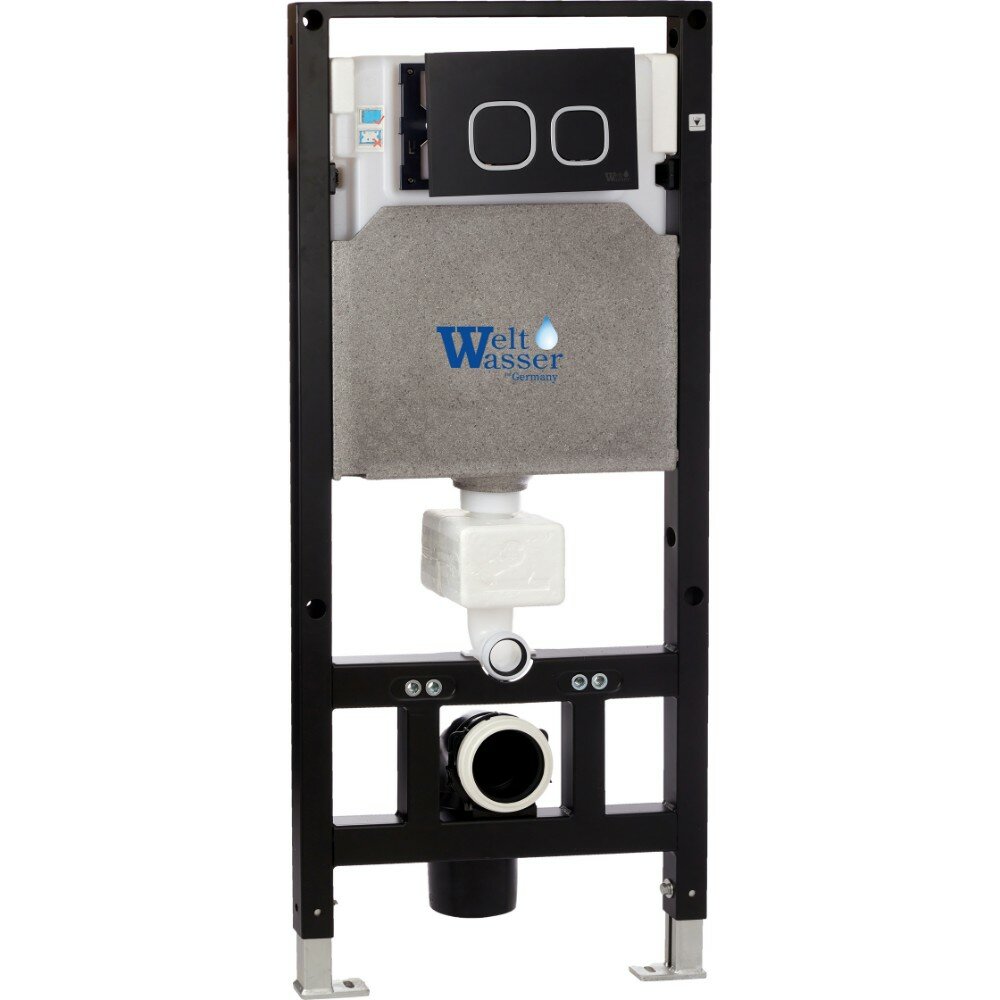 Инсталляция для унитаза WeltWasser Amberg 10000008226 с черной кнопкой