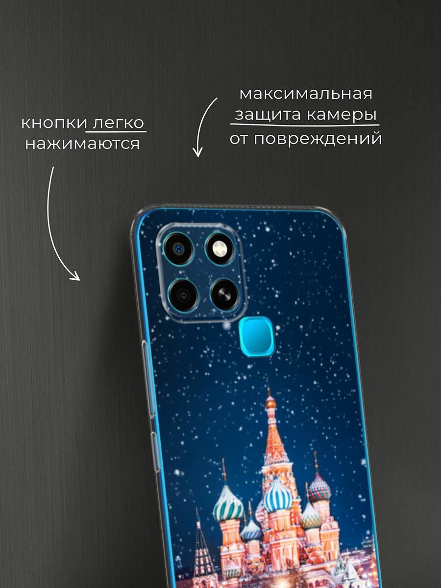 Чехол на Infinix Smart 6 / Инфиникс Смарт 6 с принтом "Москва 1" — фото 1