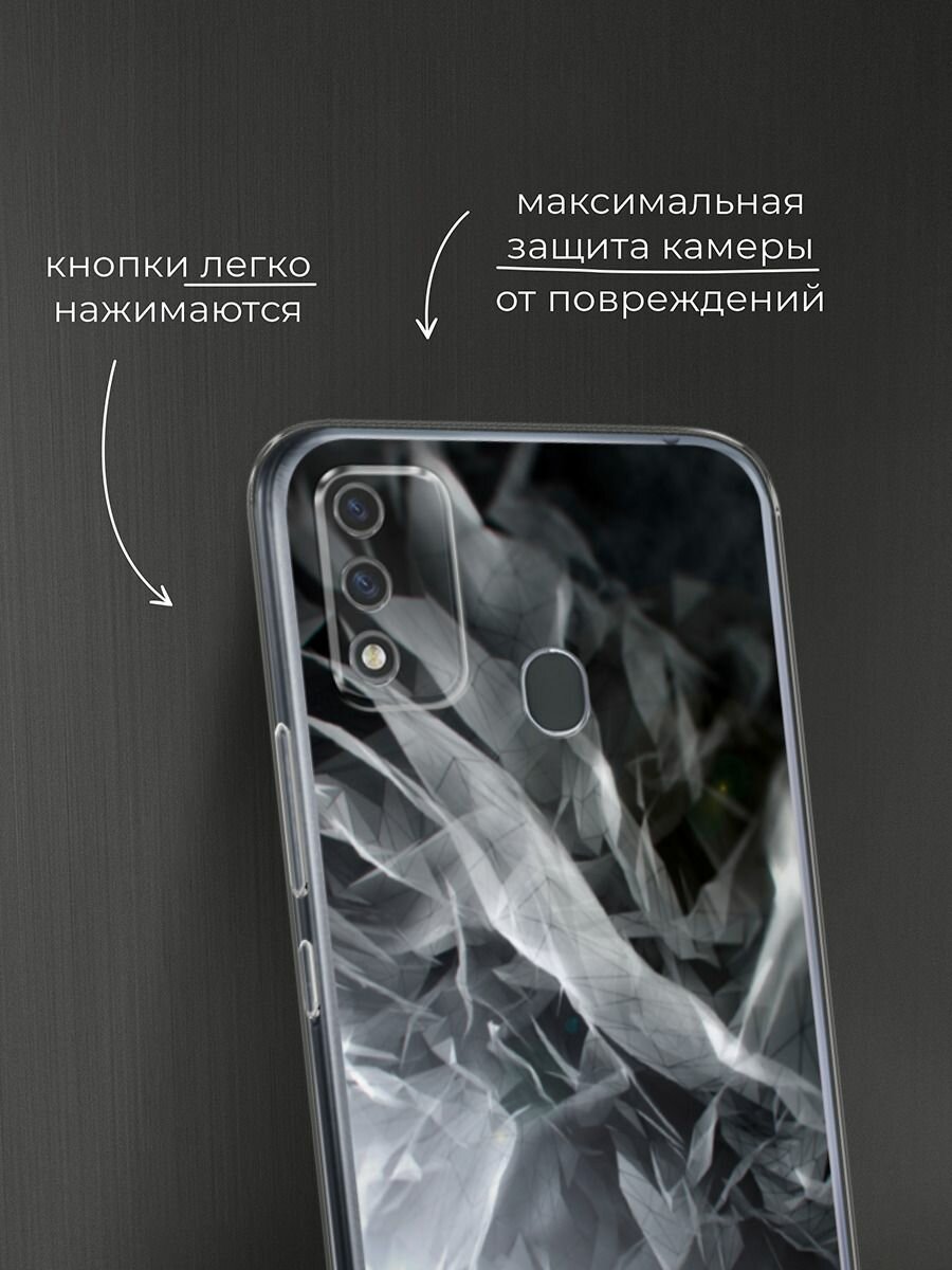 Силиконовый чехол на Itel A48 / Ител А48 с принтом "Абстракция 9" — фото 1