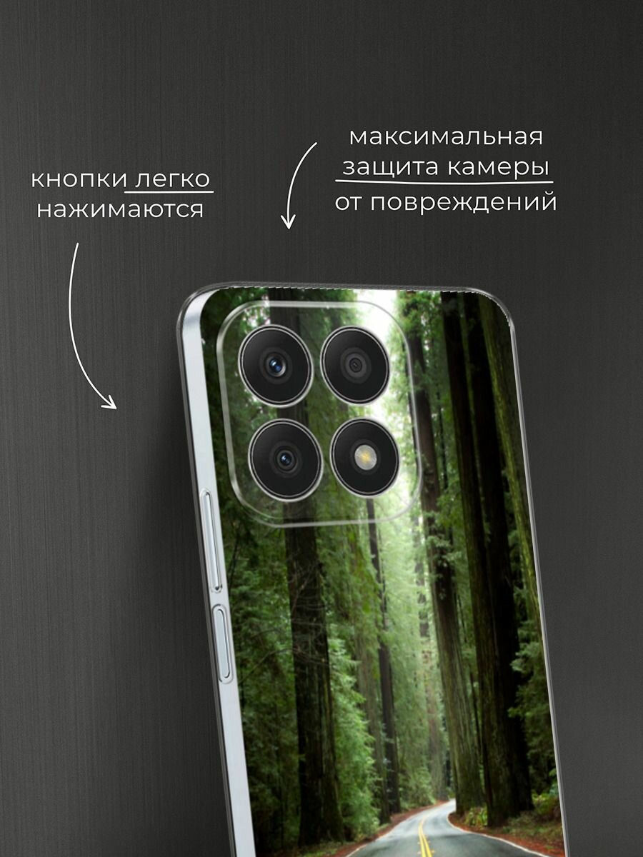 Силиконовый чехол на Honor X8A / Хонор X8A с принтом "Лес 17" — фото 1