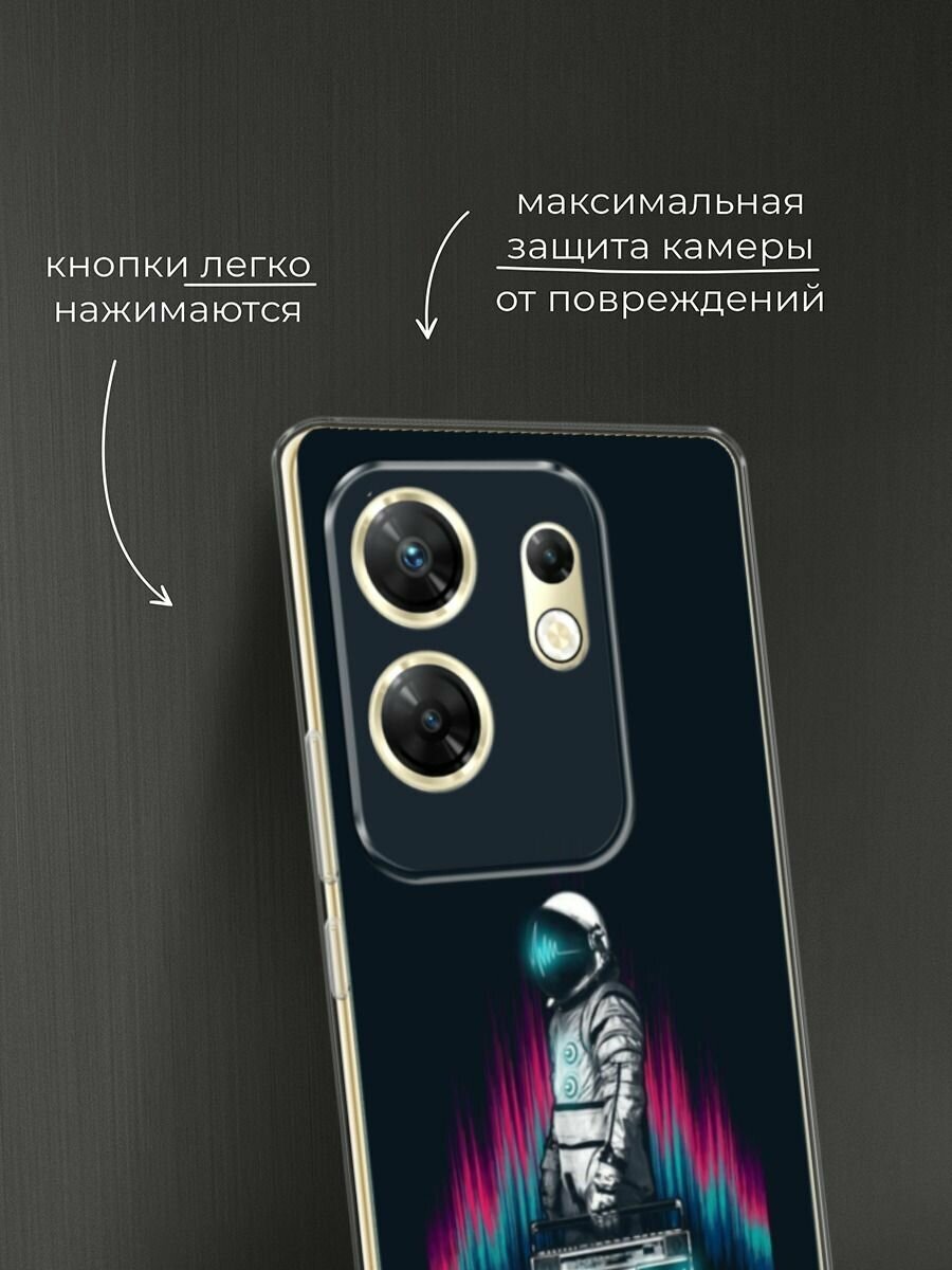 Чехол на Infinix Zero 30 4G / Инфиникс Зеро 30 4G с принтом "Космическая вечеринка" — фото 1