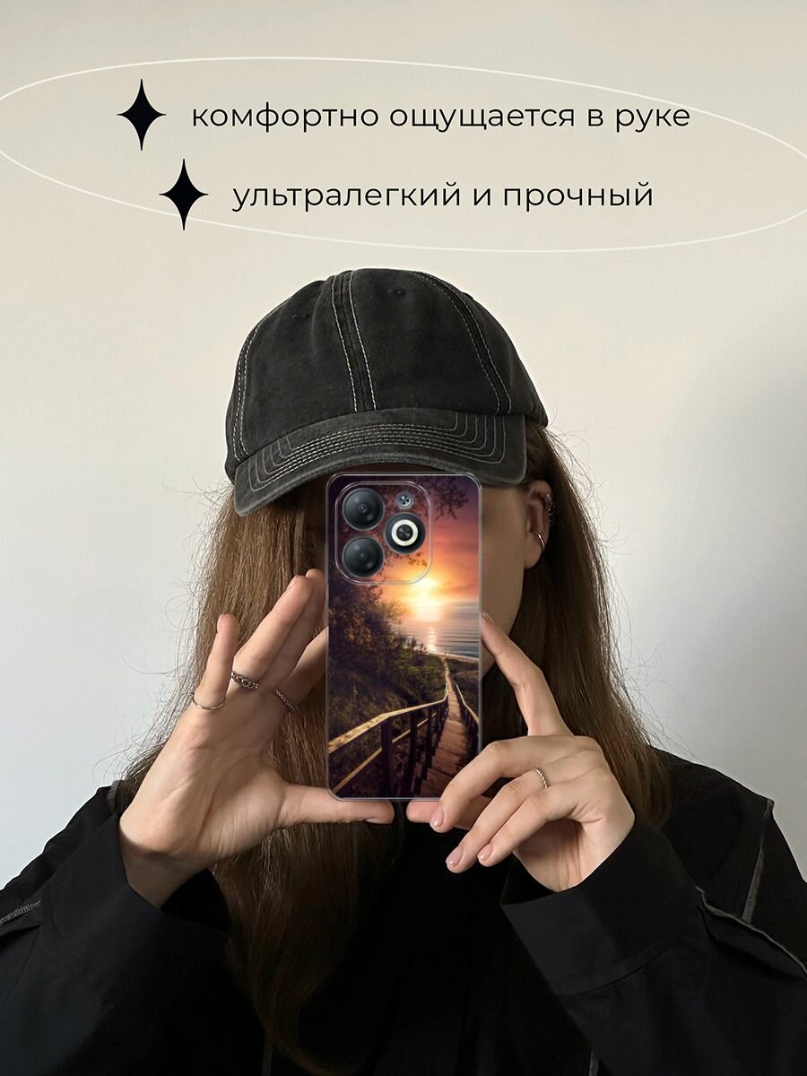 Чехол на Infinix Smart 8/8 HD/HOT 40i / Инфиникс Смарт 8/8 HD/HOT 40i с принтом "Мост у воды" — фото 1