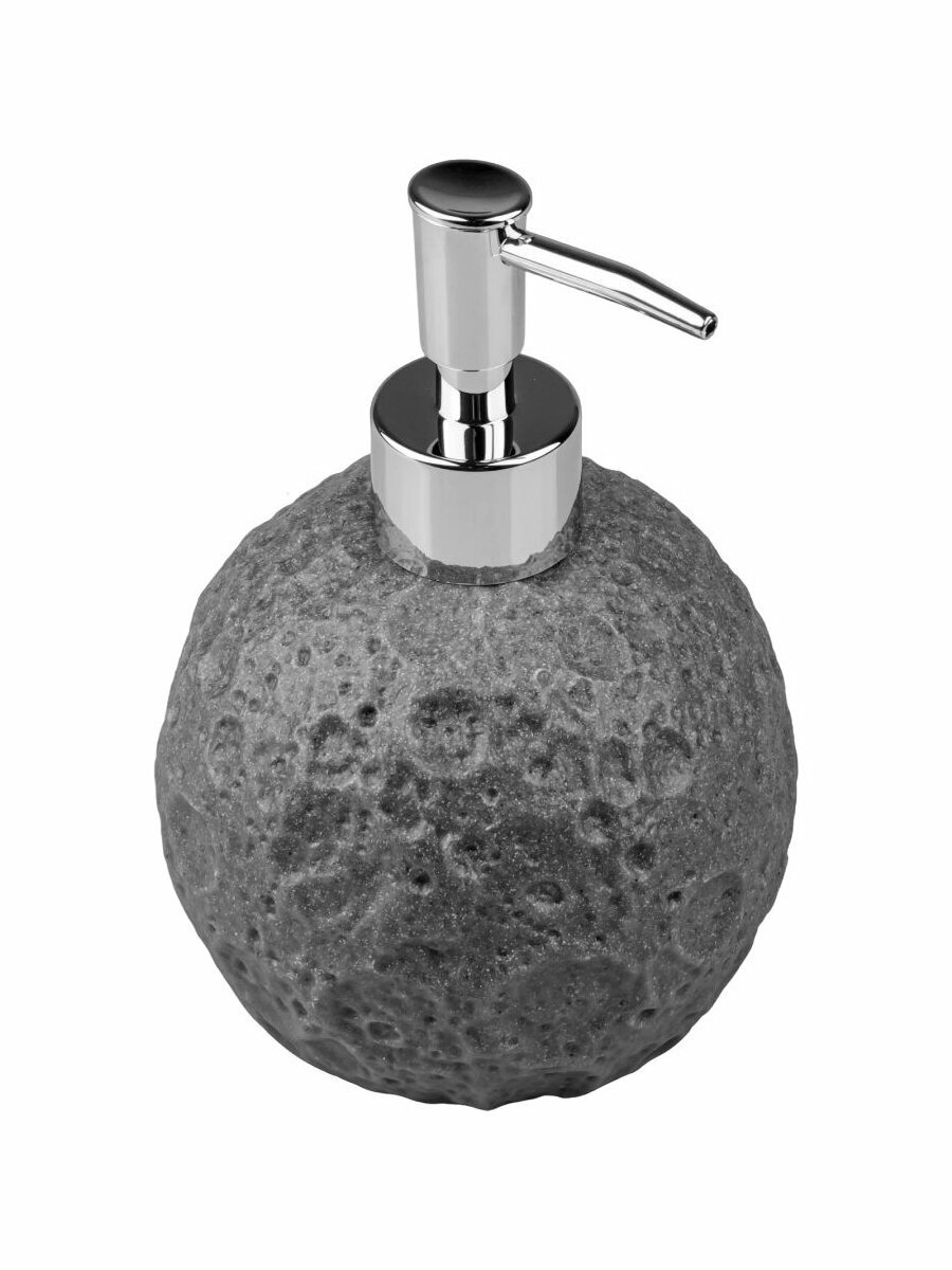 Дозатор для жидкого мыла, Дозатор для моющего средства на кухню PERFECTO LINEA коллекция MOON STONE, серый (35-384461)