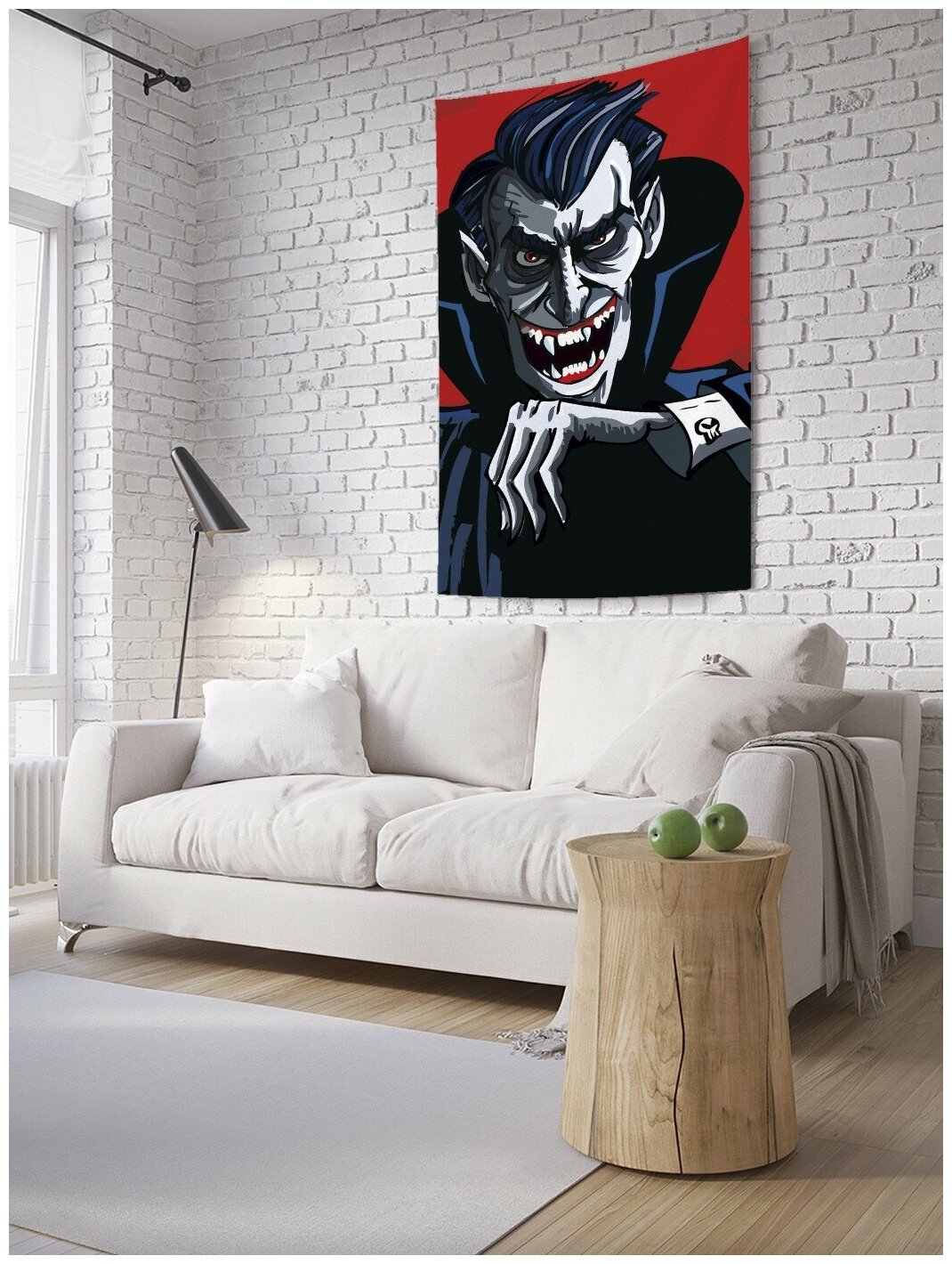 Фотопанно на стену вертикальный из ткани постер 100х150 "Вампир Дракула", JoyArty