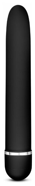 Черный классический вибратор Luxuriate - 17,8 см.