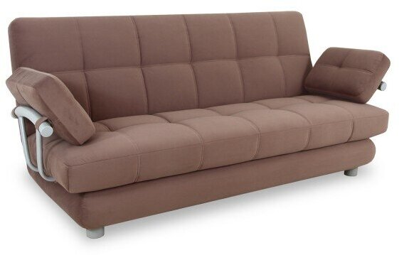 Диван-кровать Балотелли-2, механизм клик-кляк, диван на металлокаркасе, диван ортопедический, 205х90х110 см, коричневый