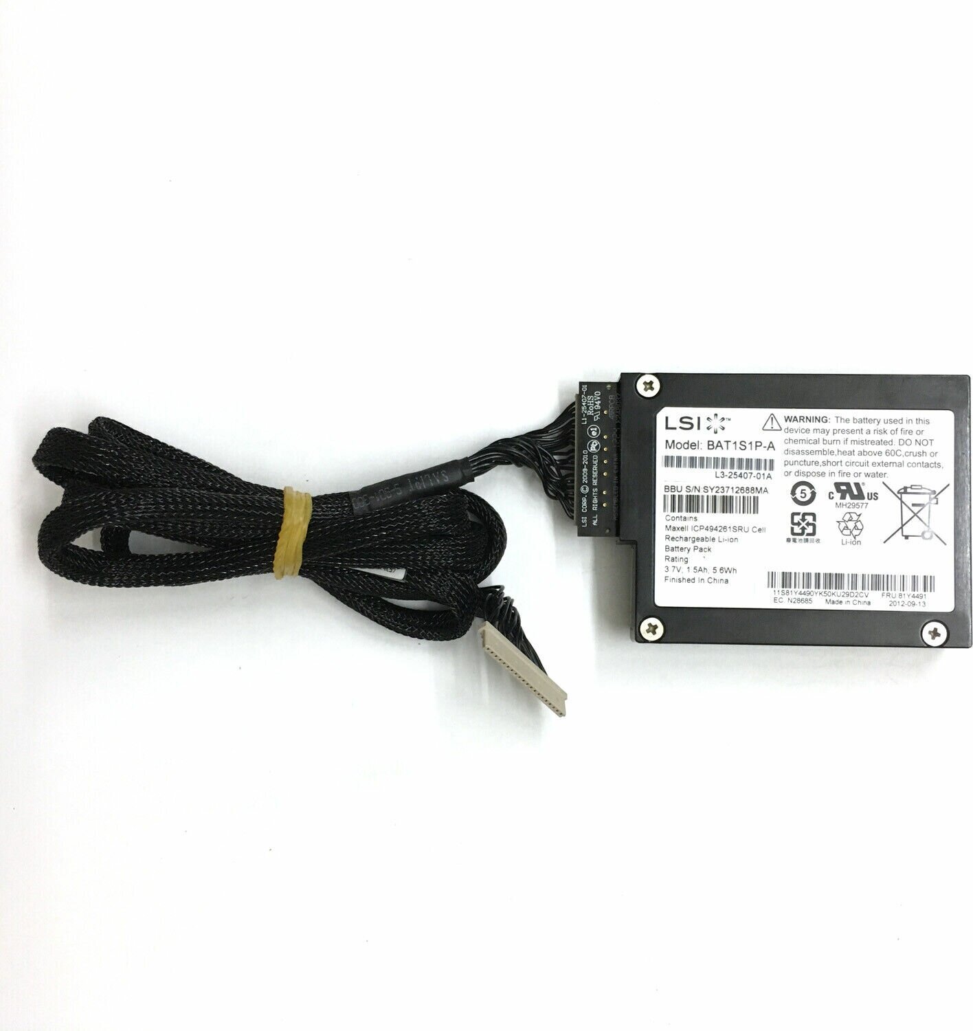 Батарея LSI LSIIBBU09 For MegaRAID SAS 9265/9266/9270/9271/9285/9286 Series (LSI00279 / L5-25407-00)