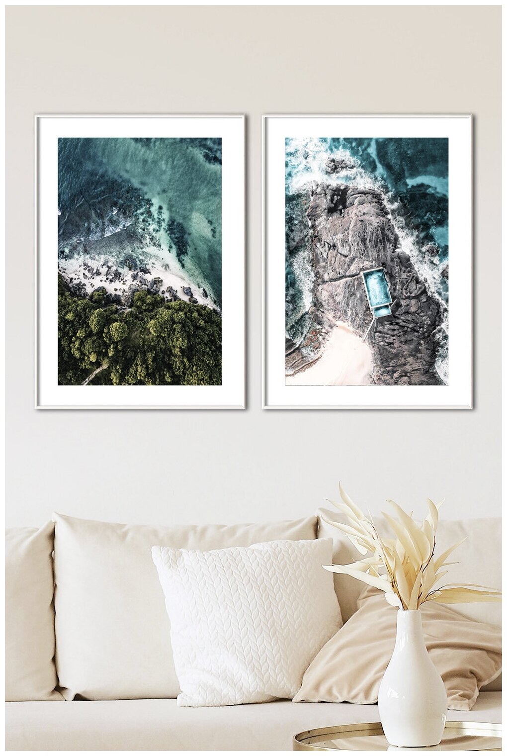 Набор из двух постеров Postermarkt в белых рамках 40х50 см, №181