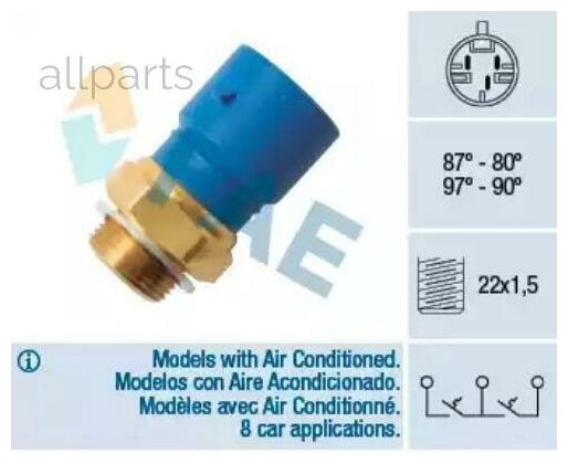 FAE 38245 Датчик включения вентилятора