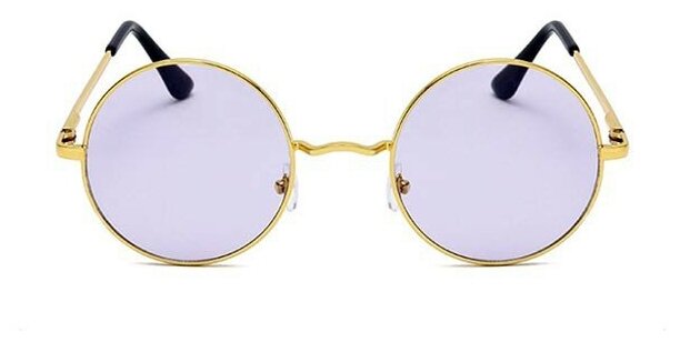 Очки «Джона Леннона» круглые в стиле хиппи, цвет фиолетовый
