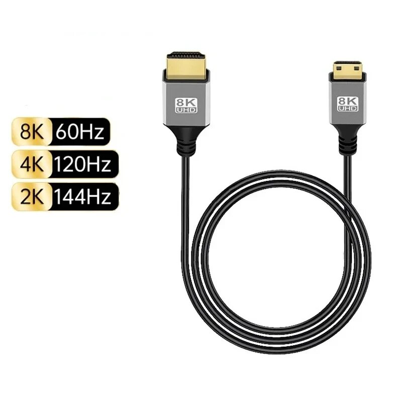 Кабель HDMI 2.1 8K@60Hz, 0.5 м, Mini HDMI-compatible