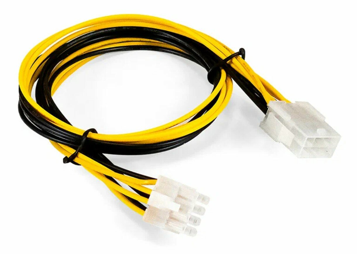 Удлинитель кабеля питания материнской платы +12V ExeGate EX-EXT-8M8F-0.5 (8pin EPS12V M/8pin EPS12V