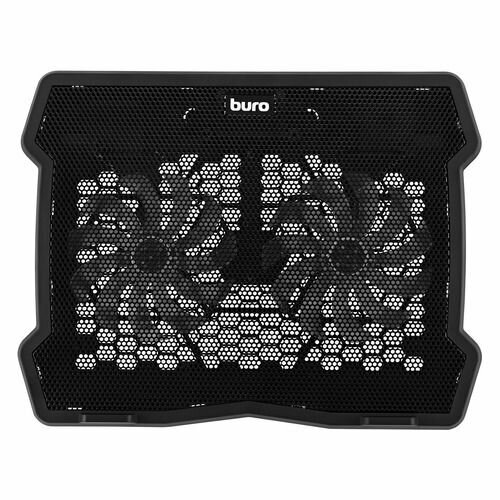 Подставка для ноутбука Buro BU-LCP150-B213, 15", 335х265х22 мм, 1хUSB, вентиляторы 2 х 140 мм, 480г, черный