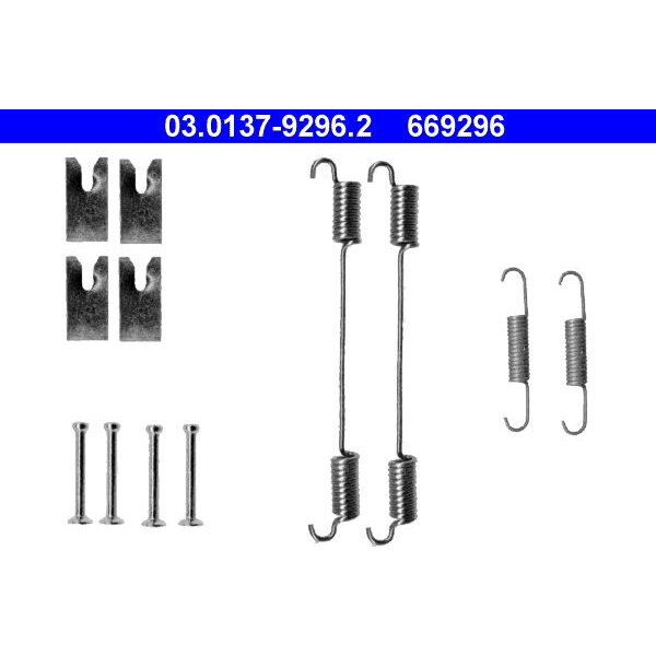 Ремкомплект тормозных колодок для автомобиля Vauxhall Fiat, ATE 03.0137-9296.2 (1 шт.)