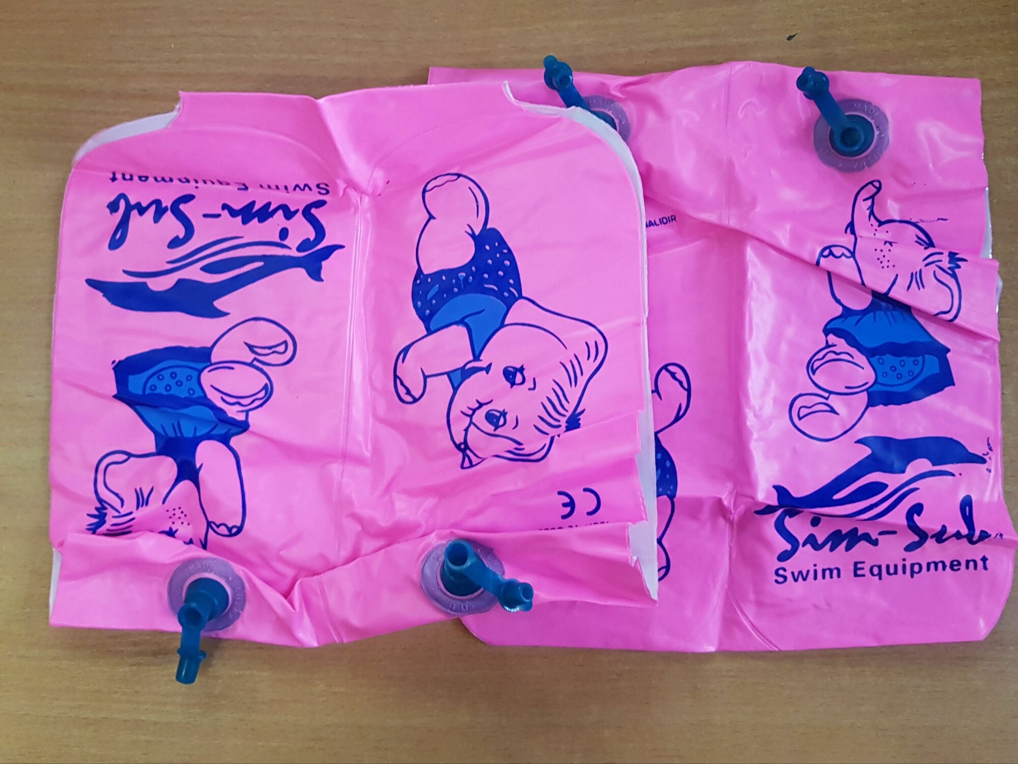 Нарукавники для плавания детские "Слоник" розовые, 22х22см