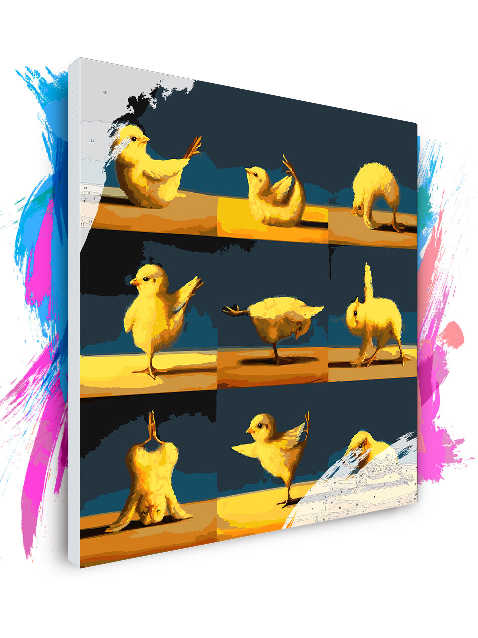 Картина по номерам на холсте Йога, 60 х 60 см