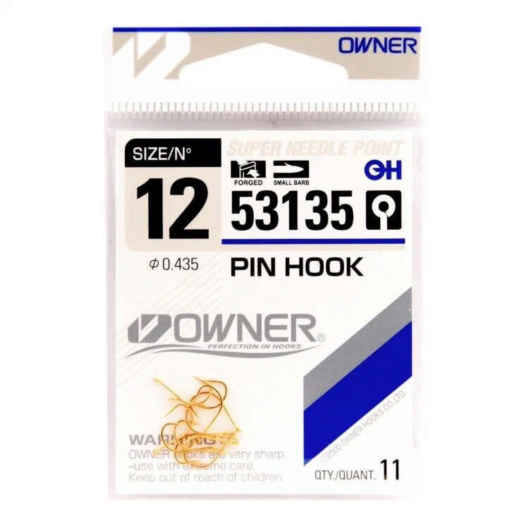 Owner Крючок OWNER 53135 GOLD размер 12, количество 11шт