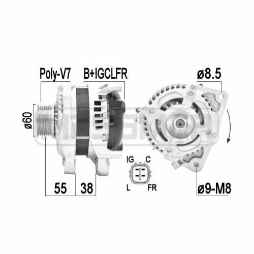 Генератор для автомобиля, ERA 209412 (1 шт.)