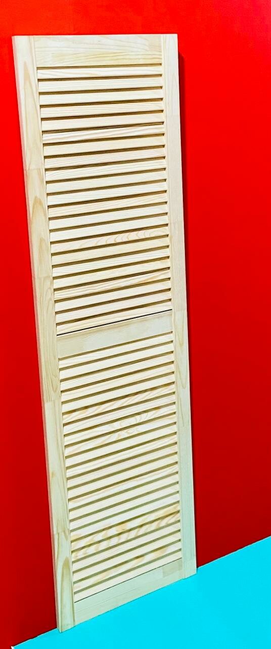 Дверка жалюзийная из дерева 715х394х20 - 2 штуки экстра