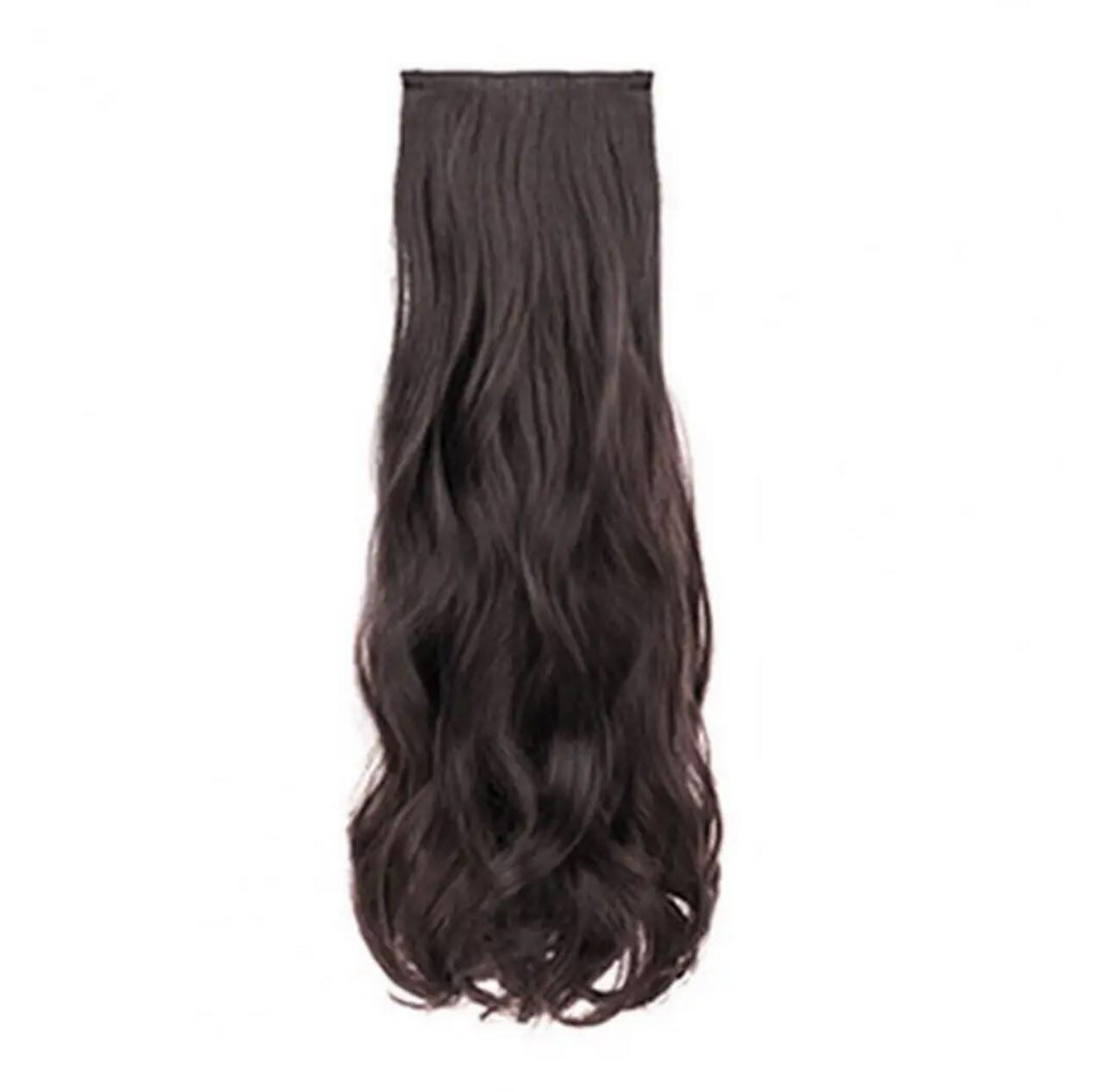Волосы на заколках, цвет каштановый , длина 60см, 120 г.