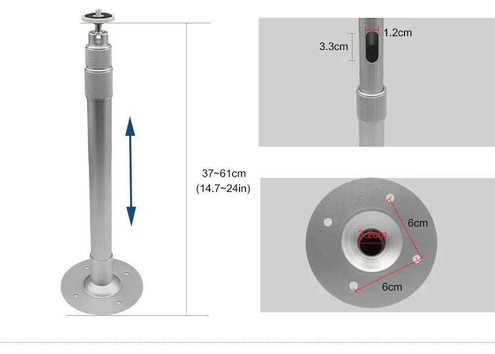 PROGAGA Кронштейн для проектора 40/60/80 см 38cm to 61cm