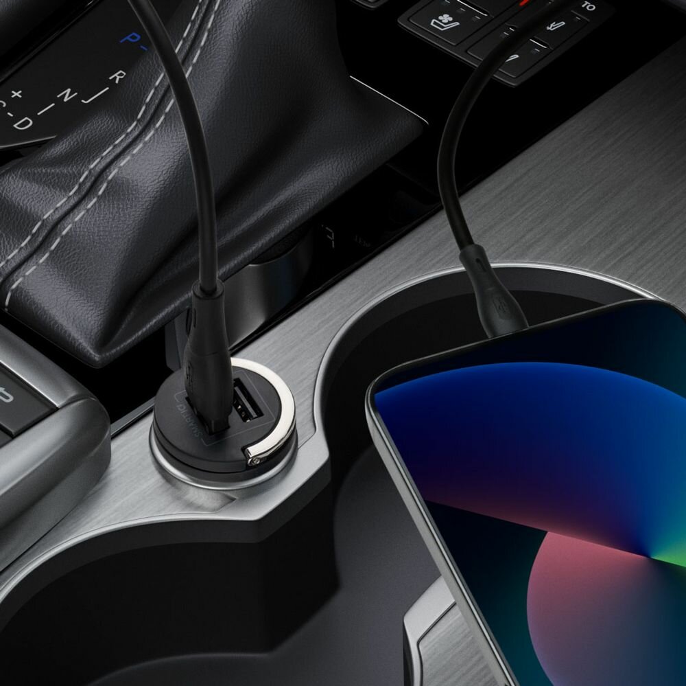 Автомобильное зарядное устройство 2 USB 2.1А 12-24В, 10Вт, черный, Deppa 11204-OZ/ Без заводской упаковки