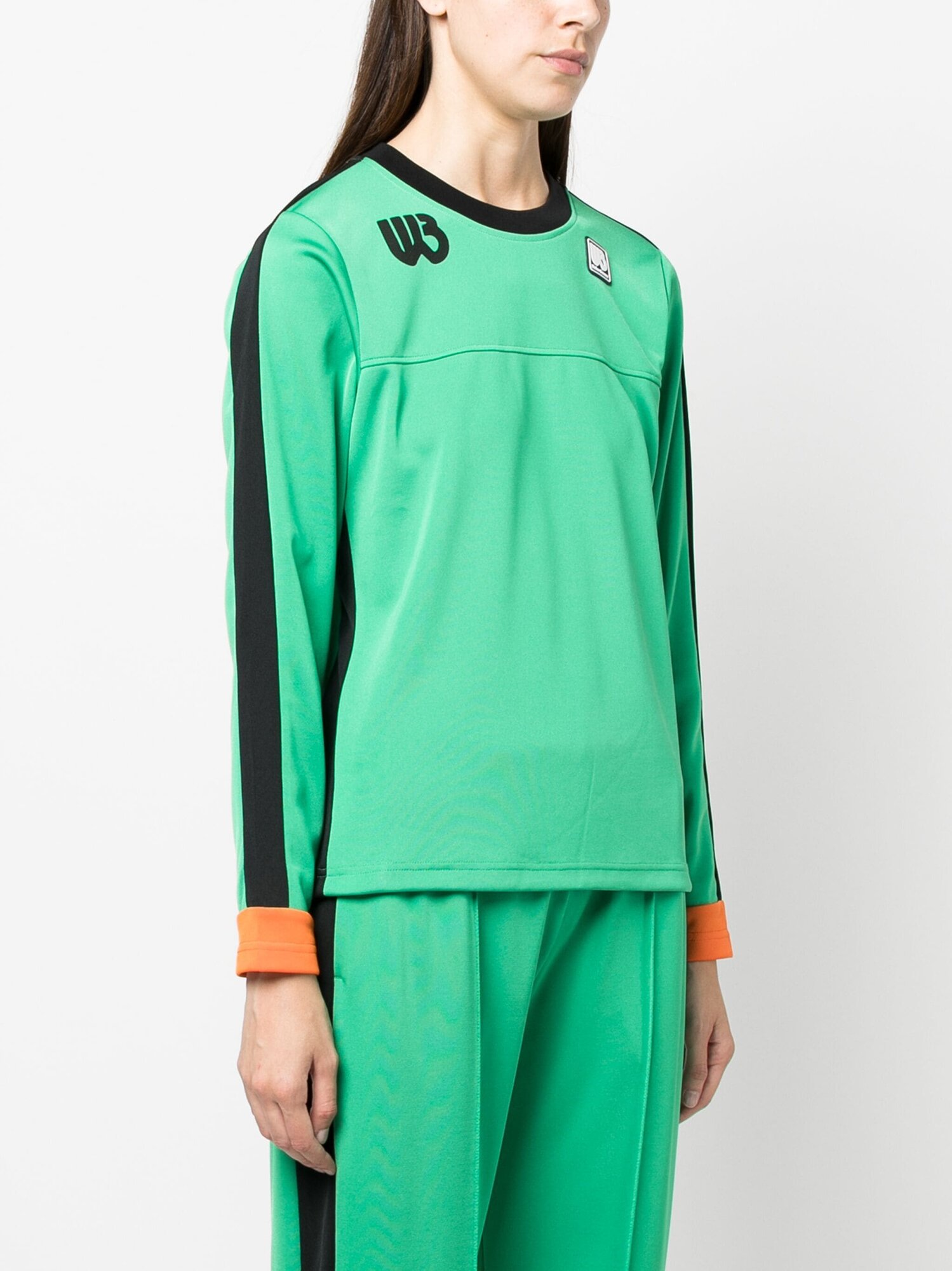 Толстовка Wales Bonner Logo-patch organic-cotton sweatshirt, размер M, , green — фото 1