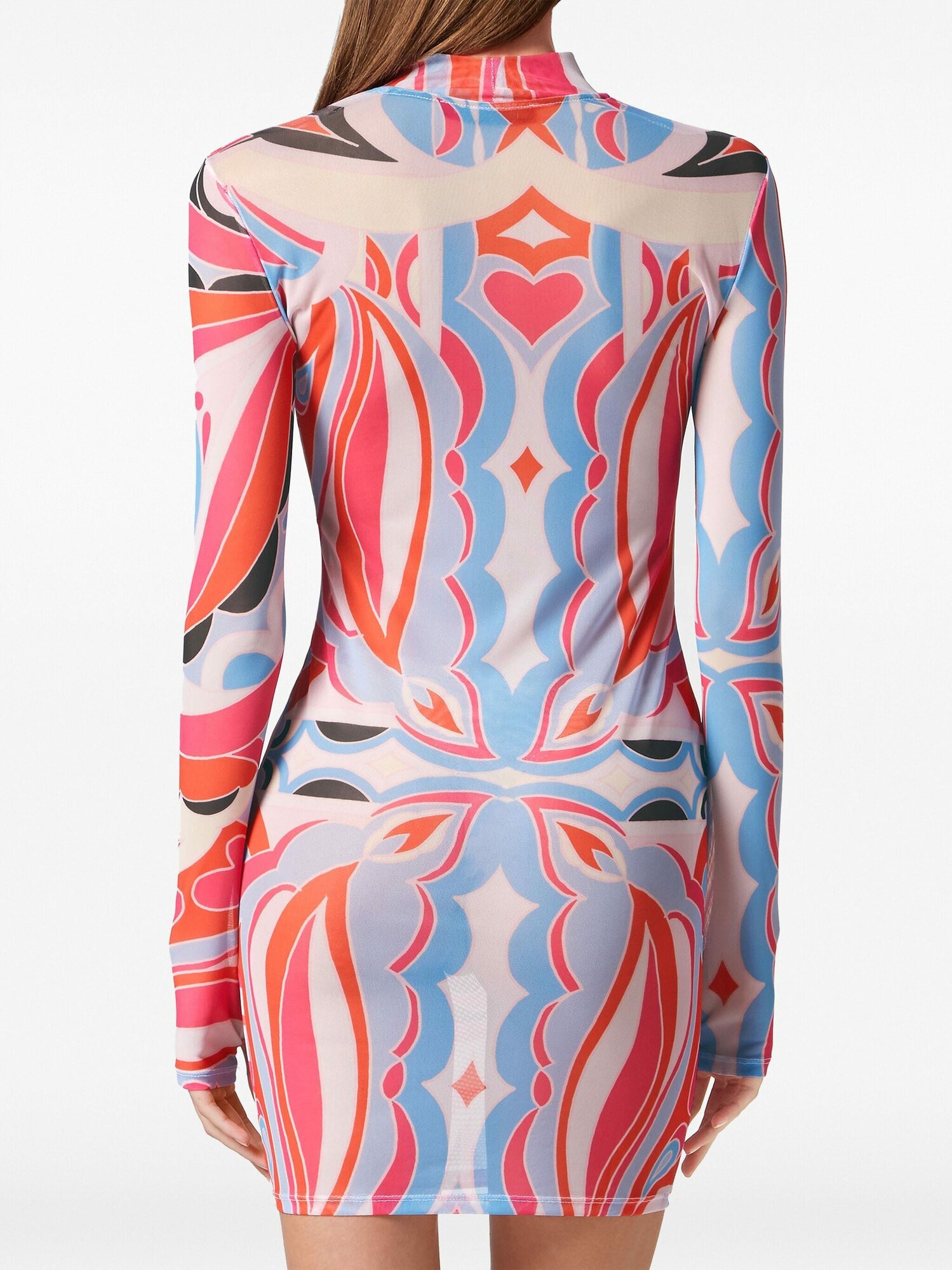 Платье PHILIPP PLEIN LS Colorful Circus, размер 40, коралловый/розовый — фото 1