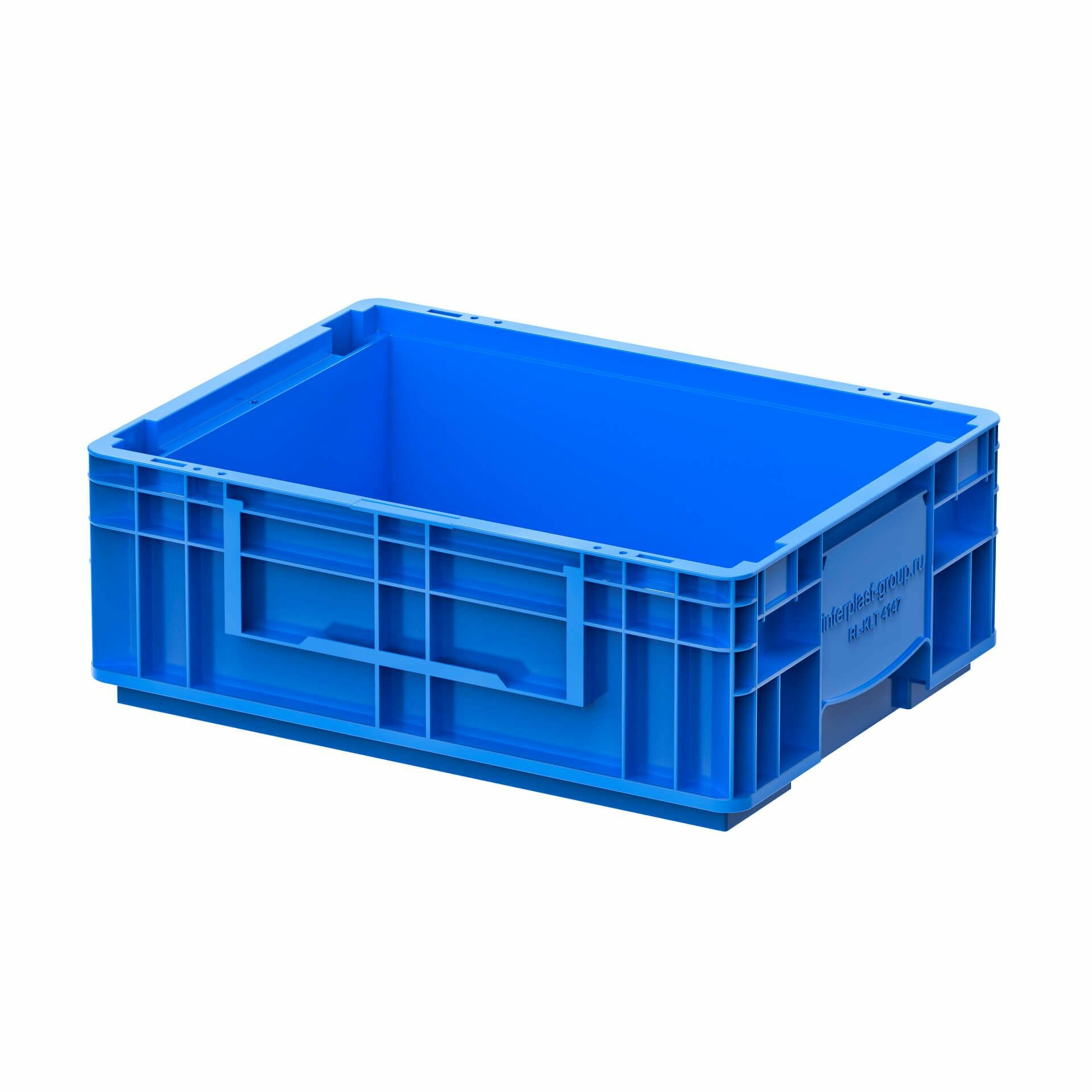 Ящик пластиковый, Контейнер RL-KLT 4147, голубой, 396х297х147,5 мм
