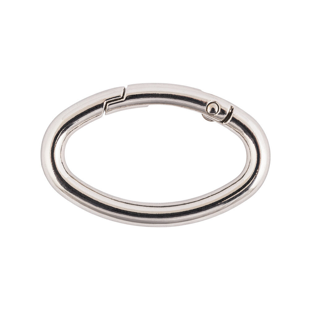 Карабин "овал" сумочный металлический "Gamma" GH-339 39х47 мм 10 шт. №01 под никель