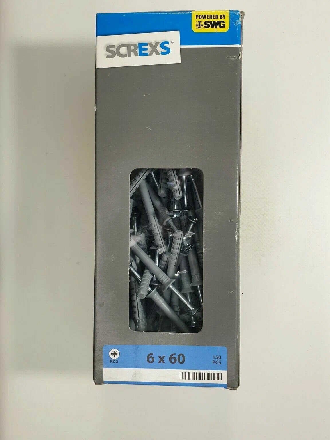 Дюбель-гвоздь SCREXS с потайным бортиком 6x60 (150 pcs) SWG SCREXS. Германия