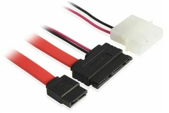 Комплект кабелей 0.5m m SATA GCR micro SATA 16pin / SATA II до 3Gbps 7pin / Molex 4pin (GC-ST307)