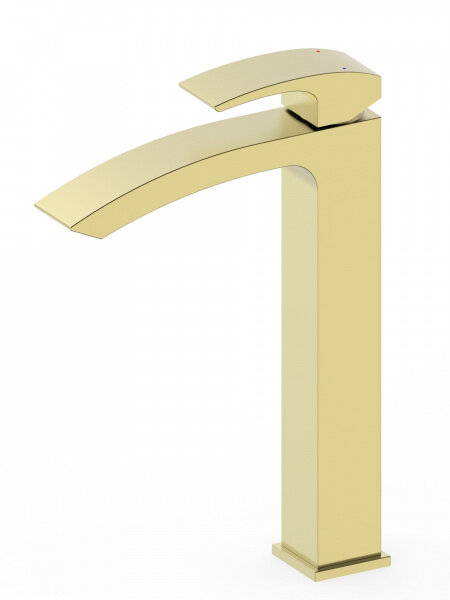 Смеситель для раковины высокий Wonzon&Woghand, Брашированное золото WW-88239009-BG