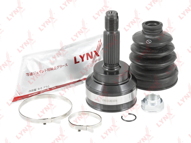 ШРУС наружный LYNXauto CO-3862. Для: Mitsubishi, Митсубиси, Lancer(Лансер)(CS) 1.3-2.0 03>. Резьба 1 MM22x1,5. Шлицы наружные, шт. 25. Шлицы внутре
